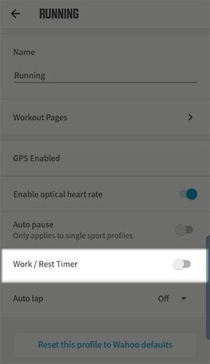 Alarm and Work / Rest Timer features for RIVAL – Wahoo Fitness Support