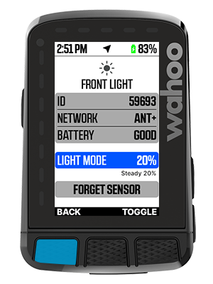 Smart light control [ELEMNT] – Wahoo Fitness Support