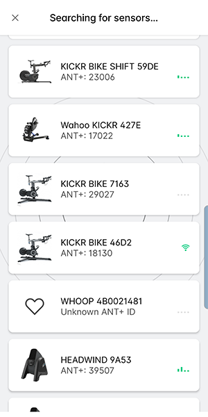 Sensor management [Wahoo app] – Wahoo Fitness Support