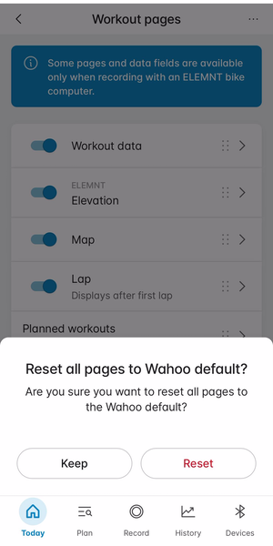 Customize workout profiles and pages in the Wahoo app – Wahoo Fitness ...